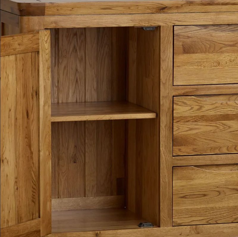 Renwick Rustic Large Oak Sideboard | Oak Furniture Store