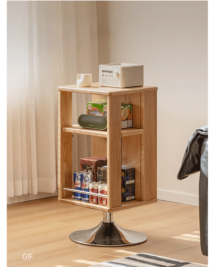 Aarhus Solid Oak Turning Side Table – Oak Furniture Store