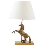 Aluminium Horse Lamp With White Shade RTK1313 – Oak Furniture Store New ...
