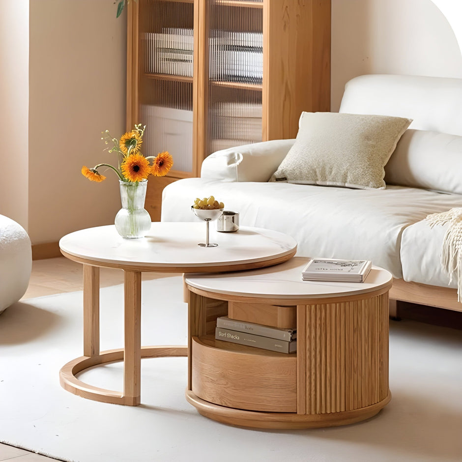 Anders Solid Oak Coffee Table Set – Oak Furniture Store New Zealand