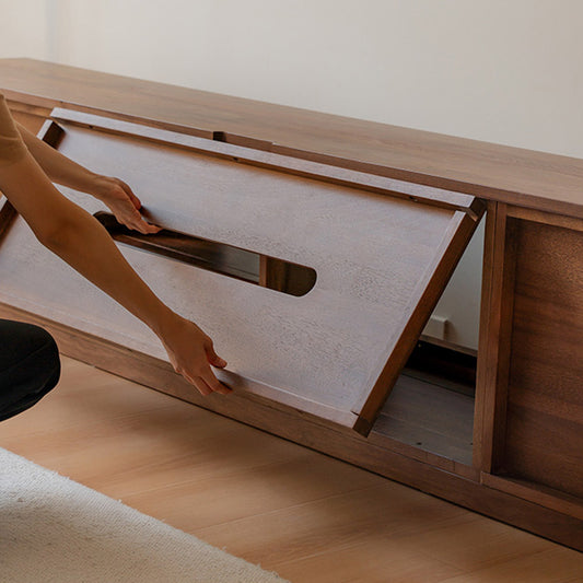 Ardea Natural Solid Walnut Floor-Standing Entertainment Unit – Oak ...