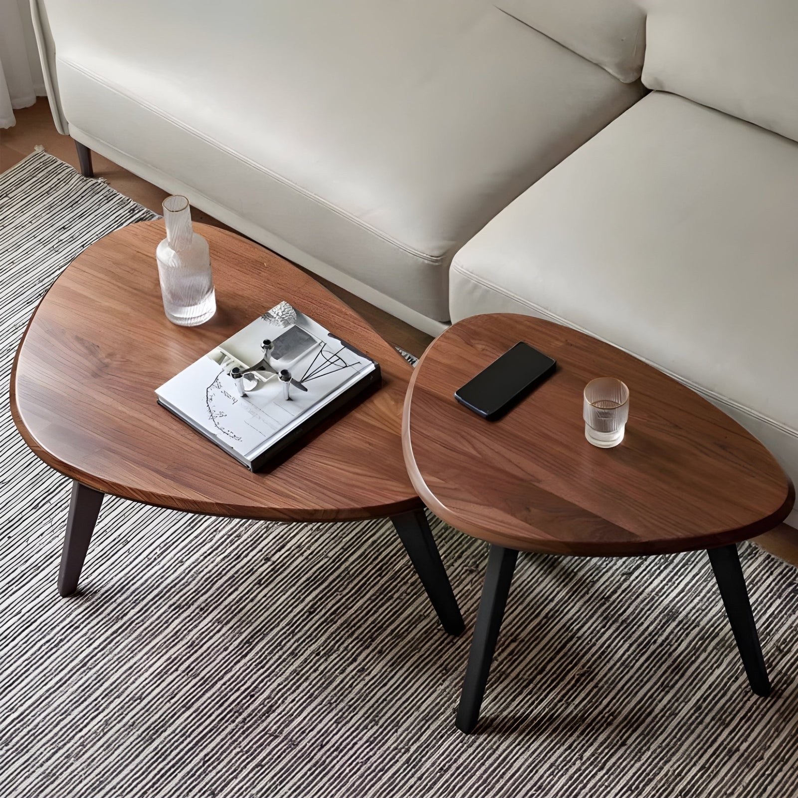 Augusta Solid Walnut Coffee Table Set – Oak Furniture Store