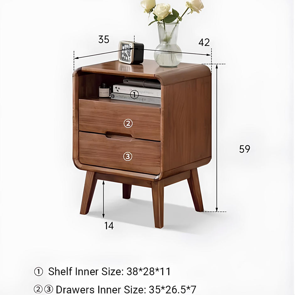 Baileys Solid Walnut Bedside Table – Oak Furniture Store