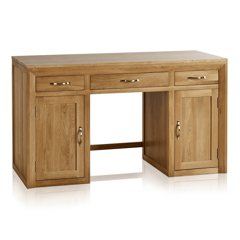Chamfer Solid Oak Writing Desk | Oak Furniture Store