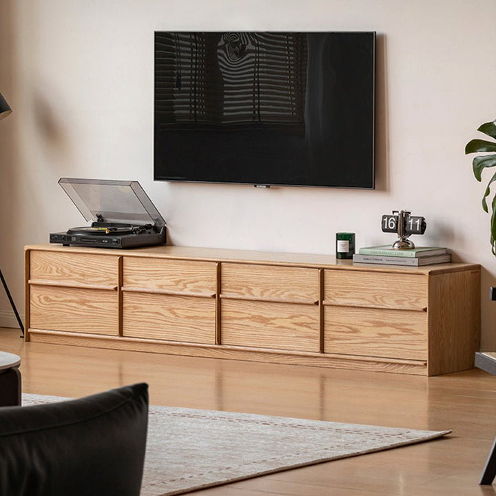 Crawley Solid Oak Floor Standing Entertainment Unit – Oak Furniture ...