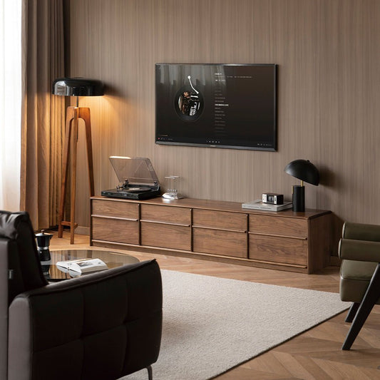 Crawley Solid Walnut Floor Standing Entertainment Unit – Oak Furniture ...