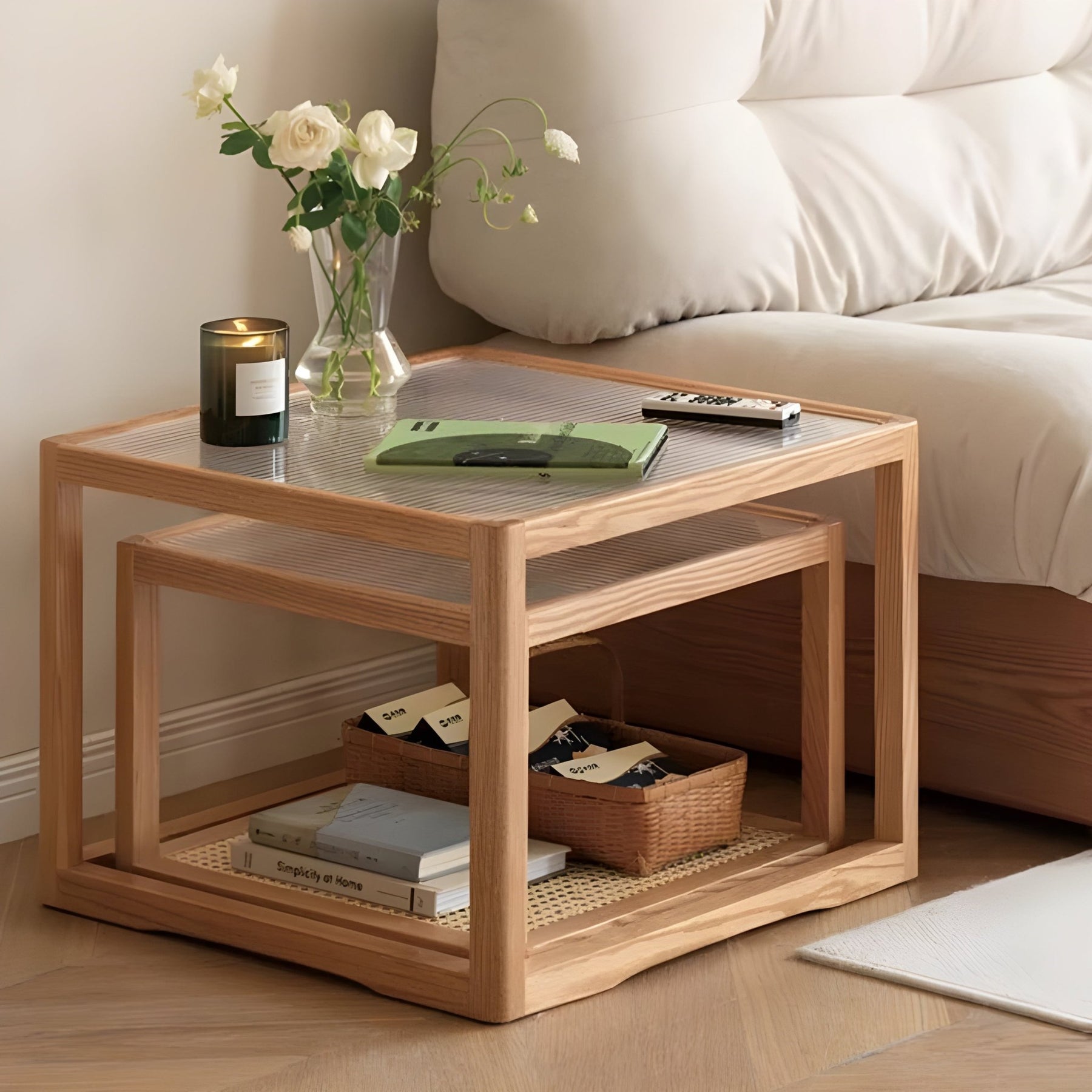 Crystal Solid Oak Coffee Table Set – Oak Furniture Store New Zealand