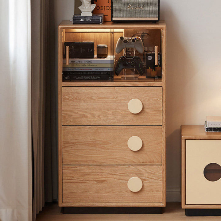 Elmas Natural Solid Oak Side Cabinet – Oak Furniture Store New Zealand