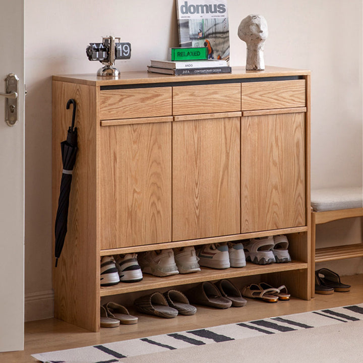 Solid Oak Shoe Cabinets & Storage | 100% Real Timber | In-stock Sale ...