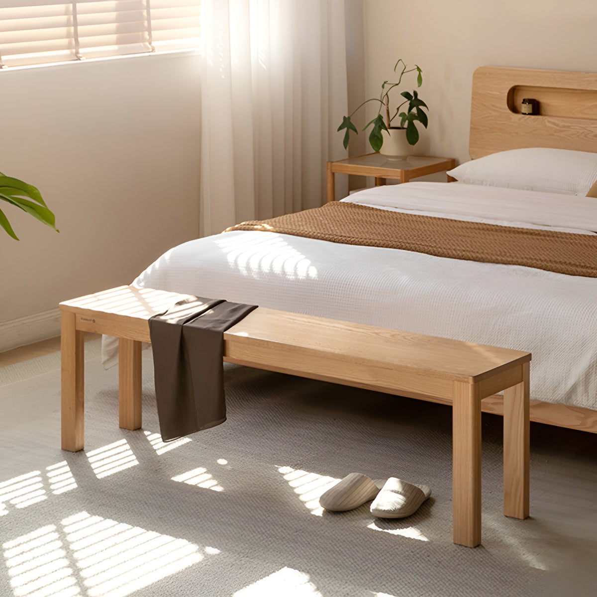 Humbie Solid Oak Bench Seat – Oak Furniture Store