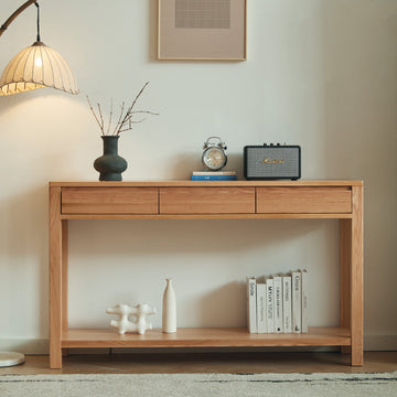 Humbie Natural Solid Oak Console Table – Oak Furniture Store New Zealand