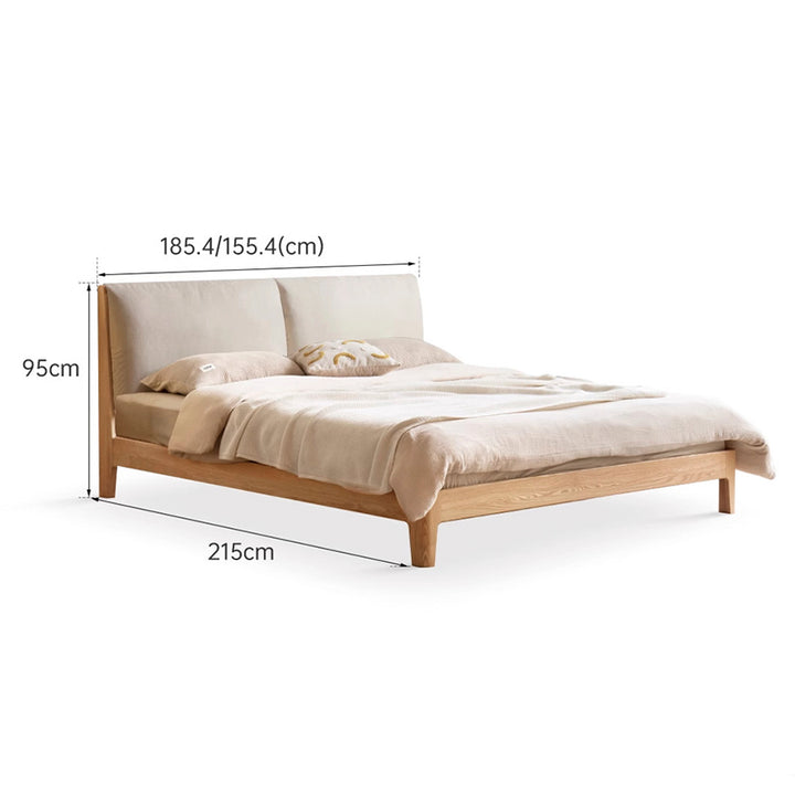 Humbie Solid Oak Cushion Back Bed Frame – Oak Furniture Store New Zealand