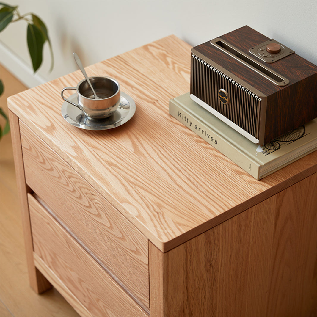 Humbie Natural Solid Oak Large Bedside Table – Oak Furniture Store New ...