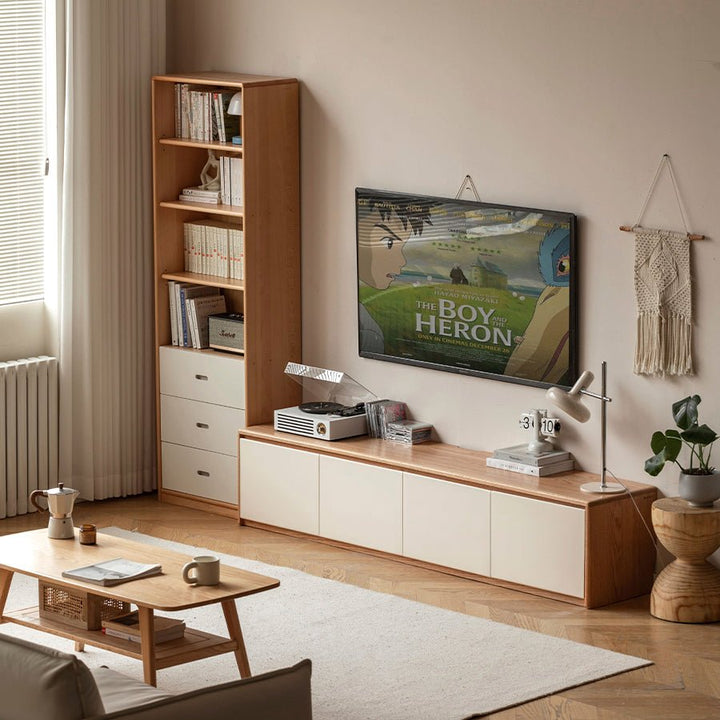 Korge Solid Oak Floor Standing Entertainment Unit – Oak Furniture Store ...