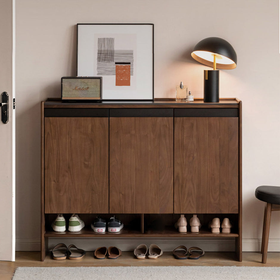 Limina Natural Solid Walnut Shoe Cabinet with Ceramic Top – Oak ...