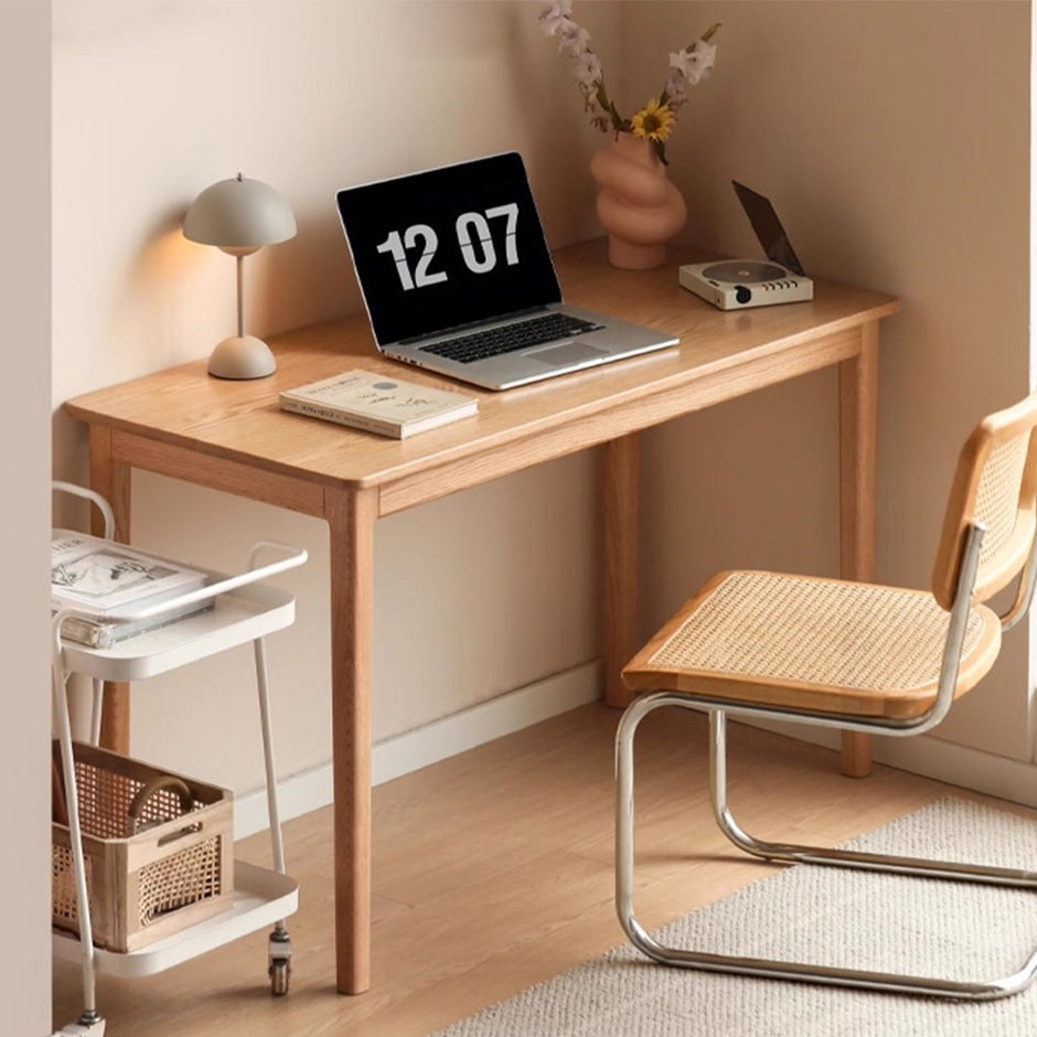 Lyon Natural Solid Oak Office Desk – Oak Furniture Store New Zealand