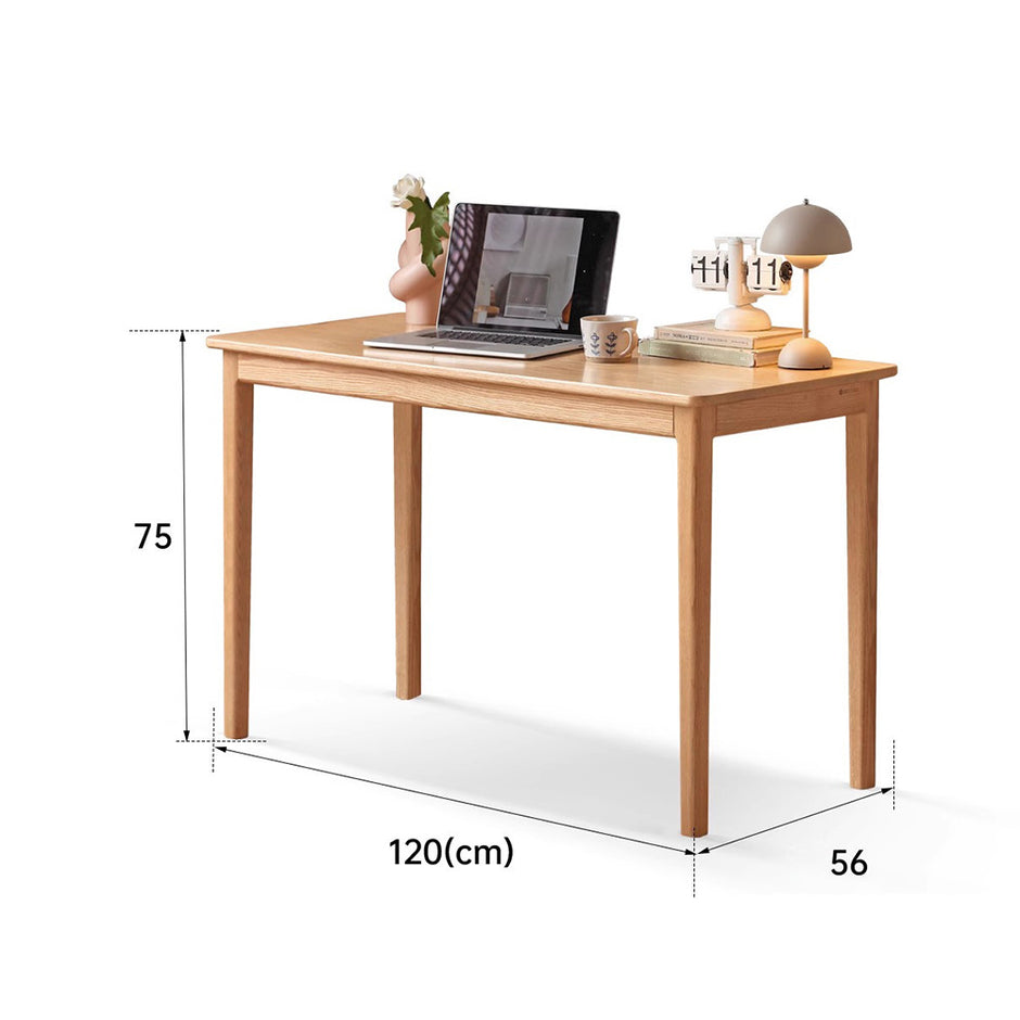 Lyon Natural Solid Oak Office Desk – Oak Furniture Store New Zealand