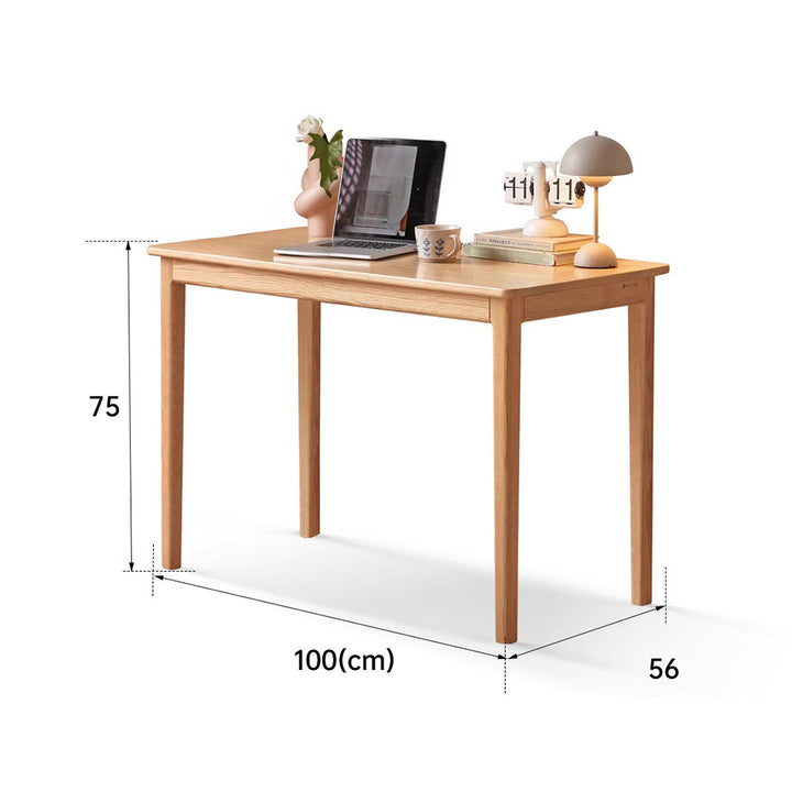 Lyon Natural Solid Oak Office Desk – Oak Furniture Store New Zealand