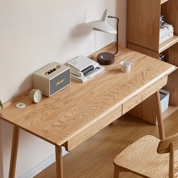 Oslo Solid Oak Study Desk | FREE Chair with Desk $500+ – Oak Furniture ...