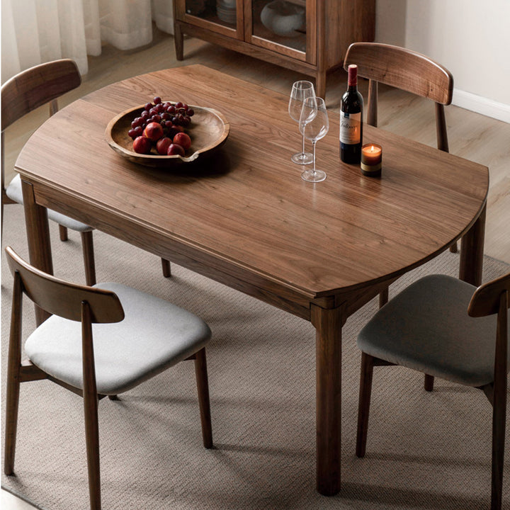 Seattle Natural Solid Walnut Round Extendable Dining Table – Oak ...