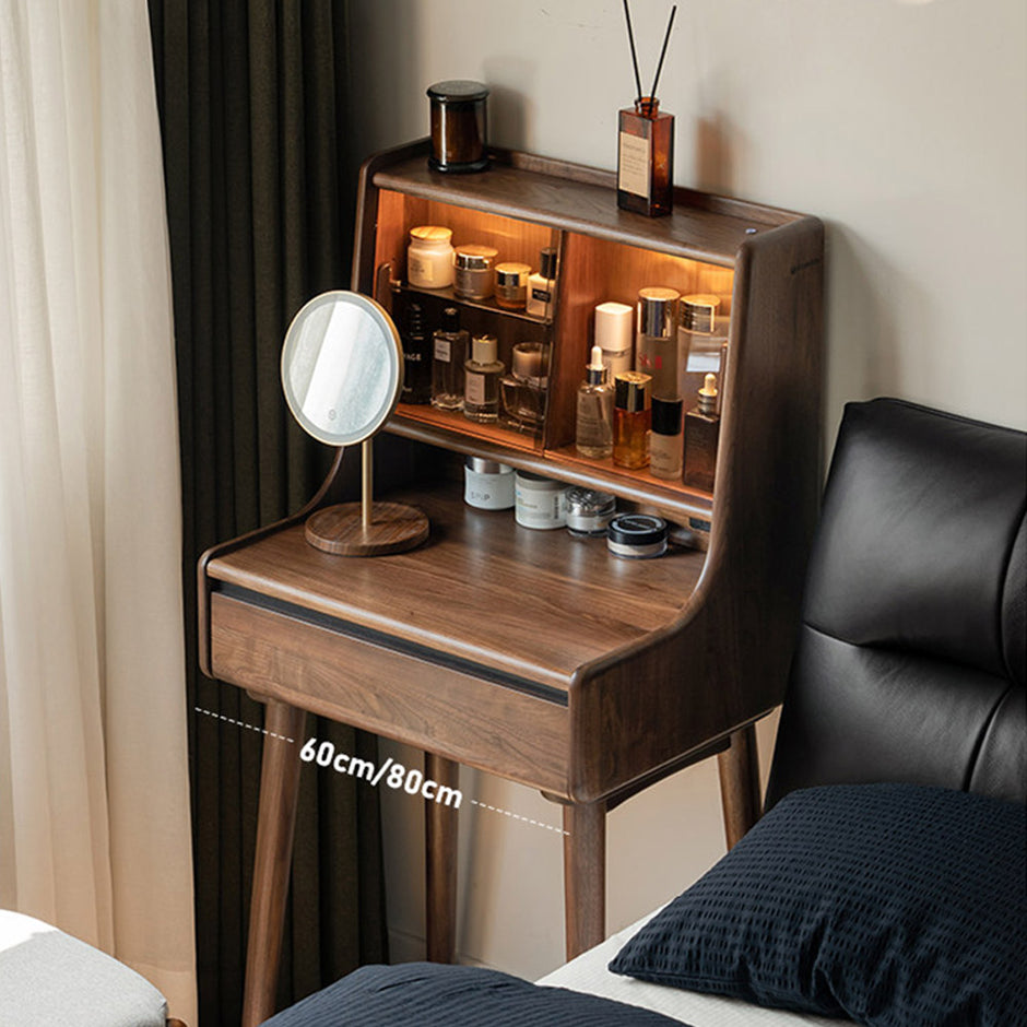 Stropica Natural Solid Walnut Dressing Table – Oak Furniture Store New ...