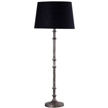 Table Lamp & Shade - Silver Antique / Black Cotton GA2028 – Oak ...