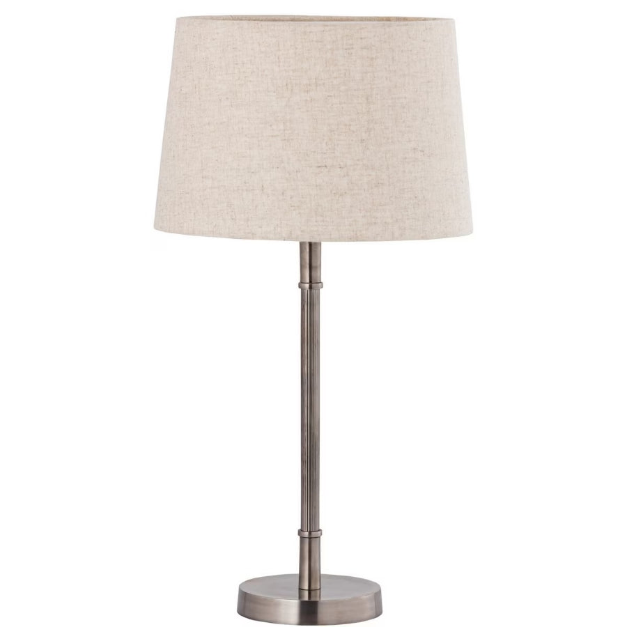 Table Lamp & Shade - Silver Antique / Natural Linen RGA2020 – Oak ...