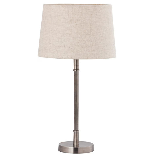 Table Lamp & Shade - Silver Antique / Natural Linen RGA2020 – Oak ...