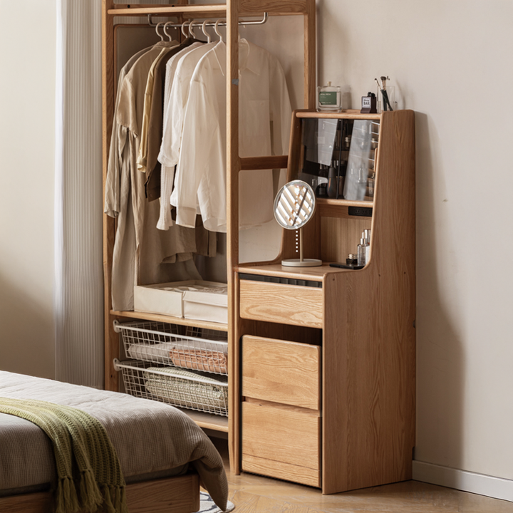 Tineo Natural Solid Oak Small Dressing Table Set – Oak Furniture Store ...