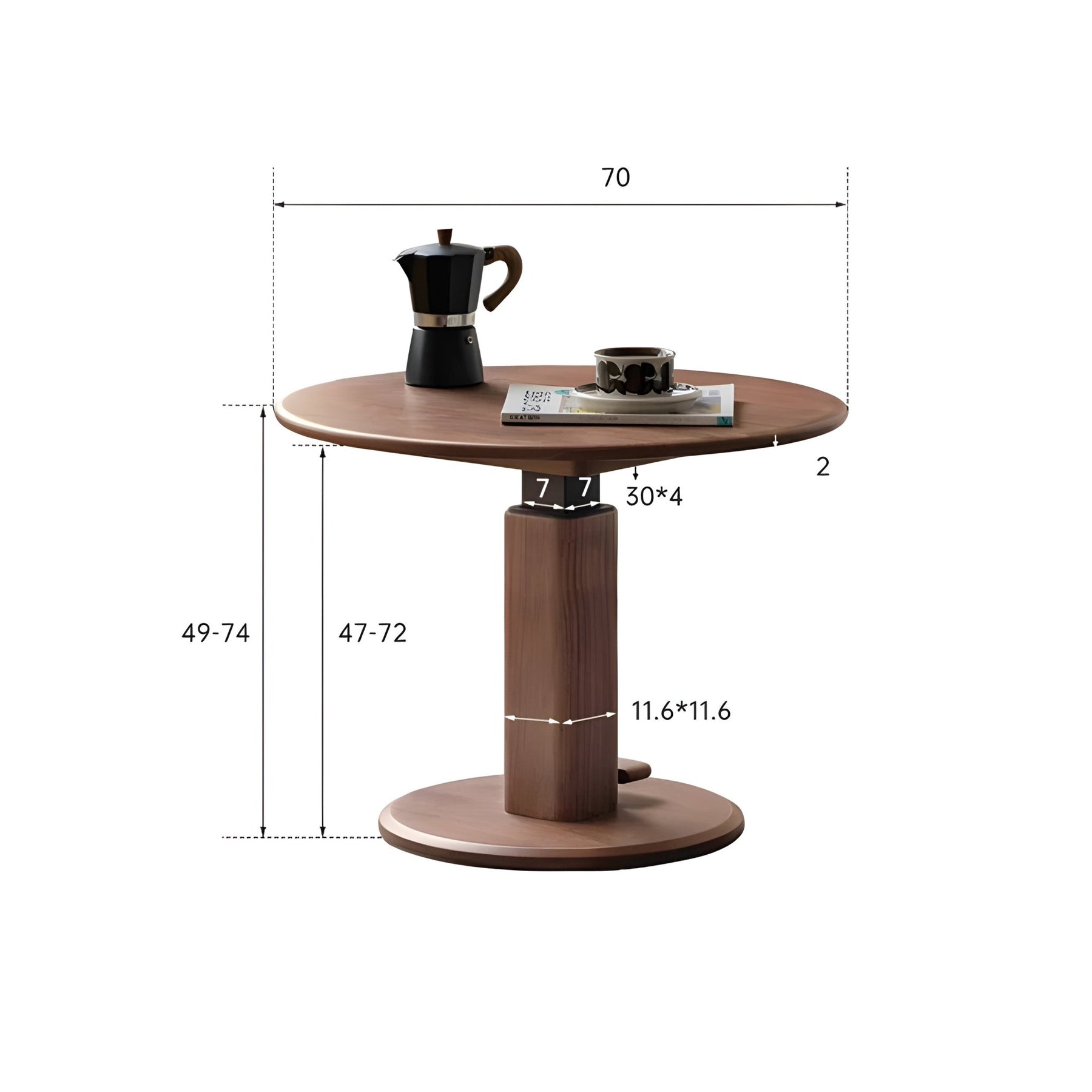 Tome Solid Wood Height Adjustable Coffee Table – Oak Furniture Store ...