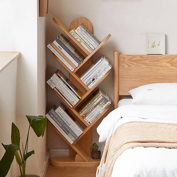 Vikten Natural Solid Oak Tree-Shaped Bookcase – Oak Furniture Store New ...