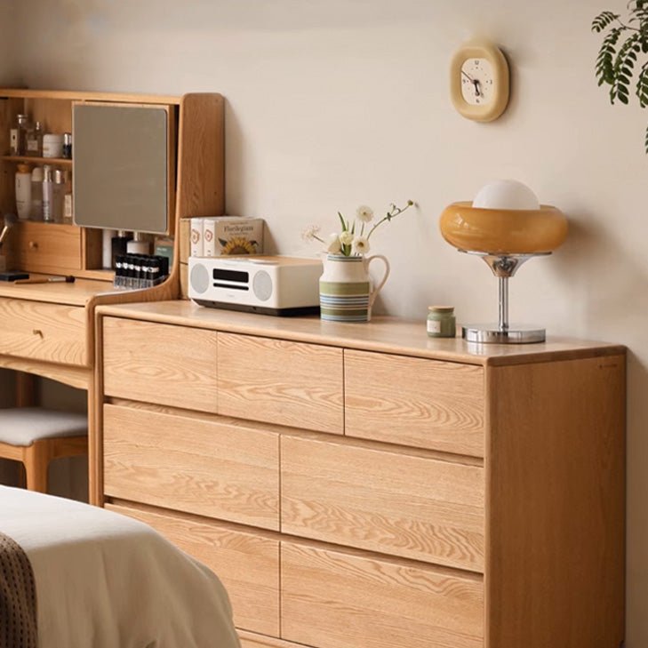 Warburg Solid Oak 3 Over 4 Chest Drawers | Oak Furniture Store