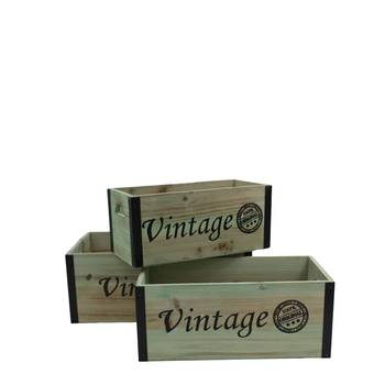 Wooden Boxes Vintage Set 3 | Oak Furniture Store