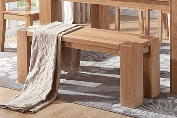 Humbie Solid Oak Bench Seat | Oak Furniture Store