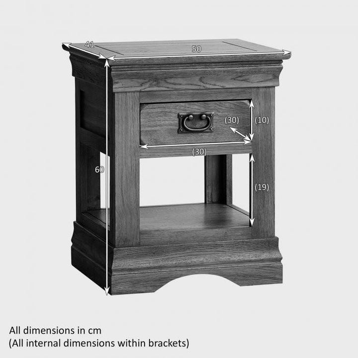 Rustic Solid Oak Lamp Table – Oak Furniture Store New Zealand