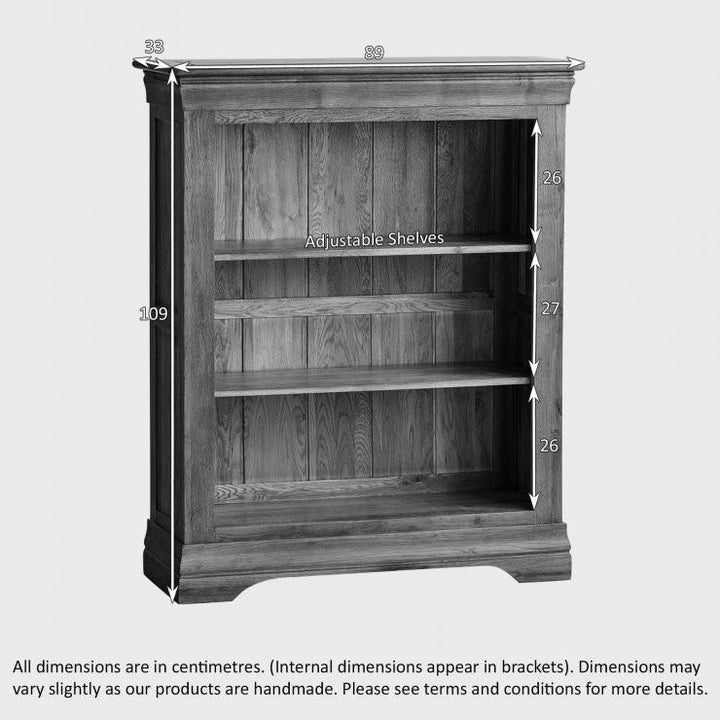 French Rustic Solid Oak Small Bookcase – Oak Furniture Store New Zealand