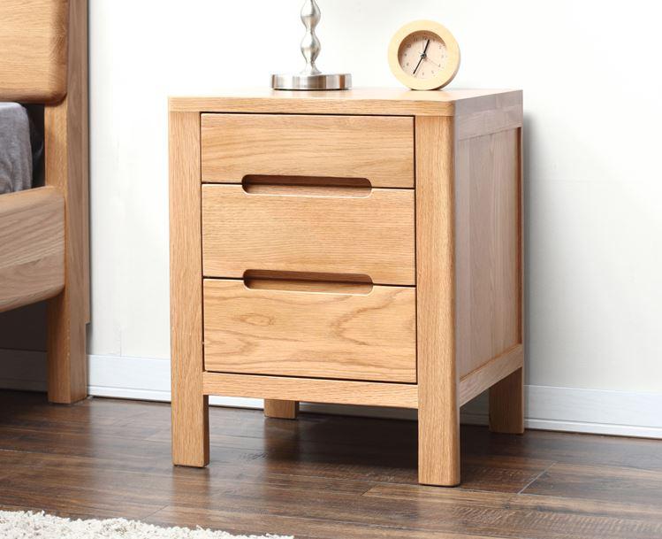 Oslo Solid Oak Bedside Table | Oak Furniture Store
