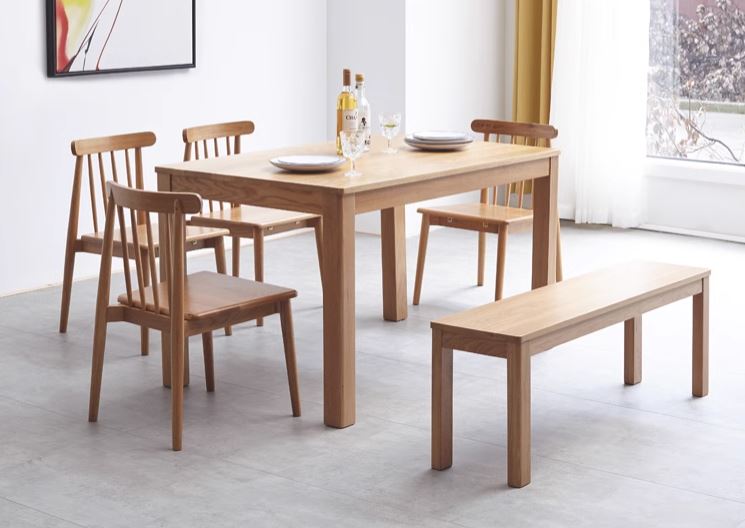 Humbie Solid Oak Bench Seat | Oak Furniture Store