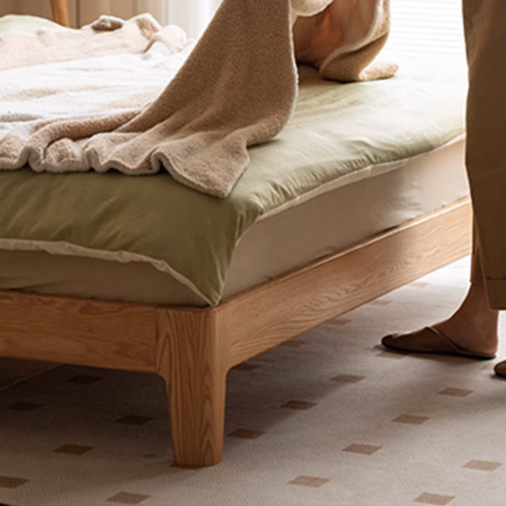 Humbie Solid Oak Cushion Back Bed Frame – Oak Furniture Store New Zealand