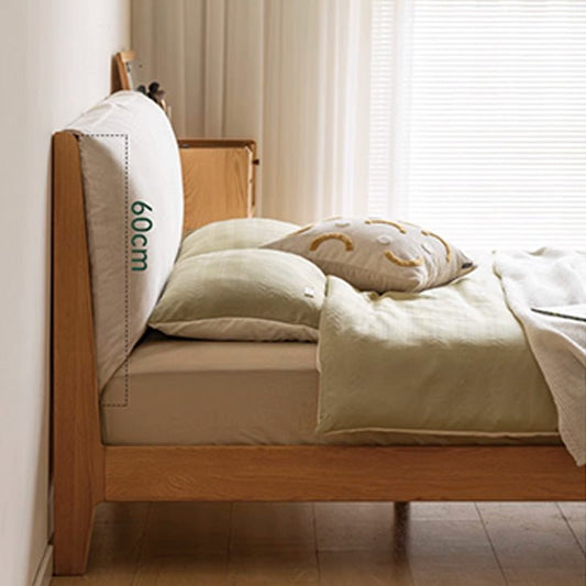 Humbie Solid Oak Cushion Back Bed Frame – Oak Furniture Store New Zealand