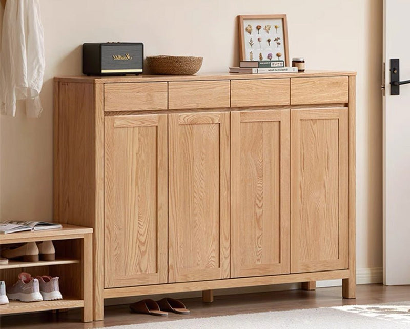 Humbie Solid Oak Shoe Cabinet | Oak Furniture Store