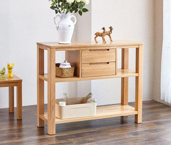 Renwick Rustic Solid Oak Console Table