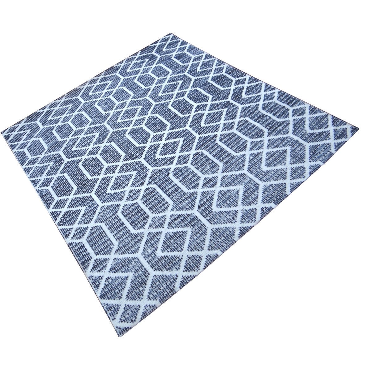 Magnus Blue White Poly Rug | Oak Furniture Store
