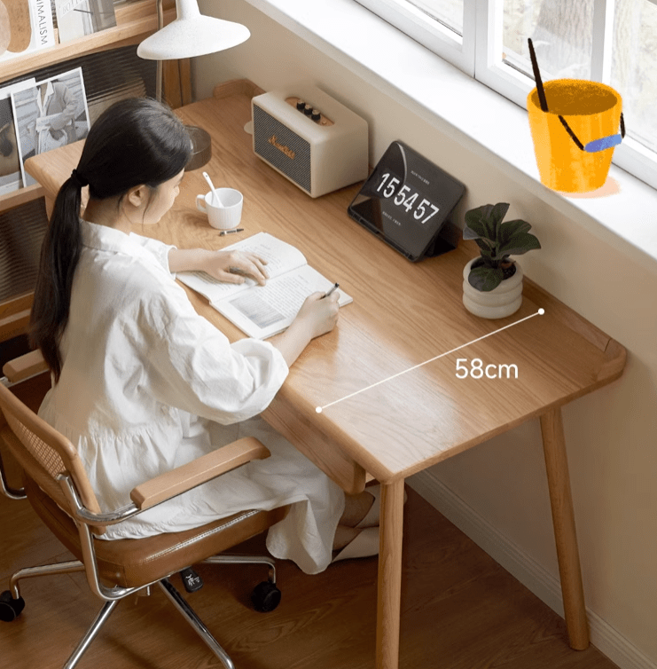 Oslo Solid Oak Study Desk – Oak Furniture Store