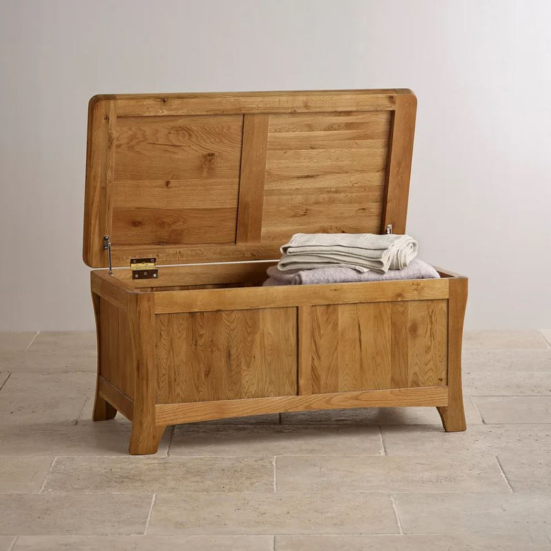 Renwick Rustic Oak Storage Box | Oak Furniture Store